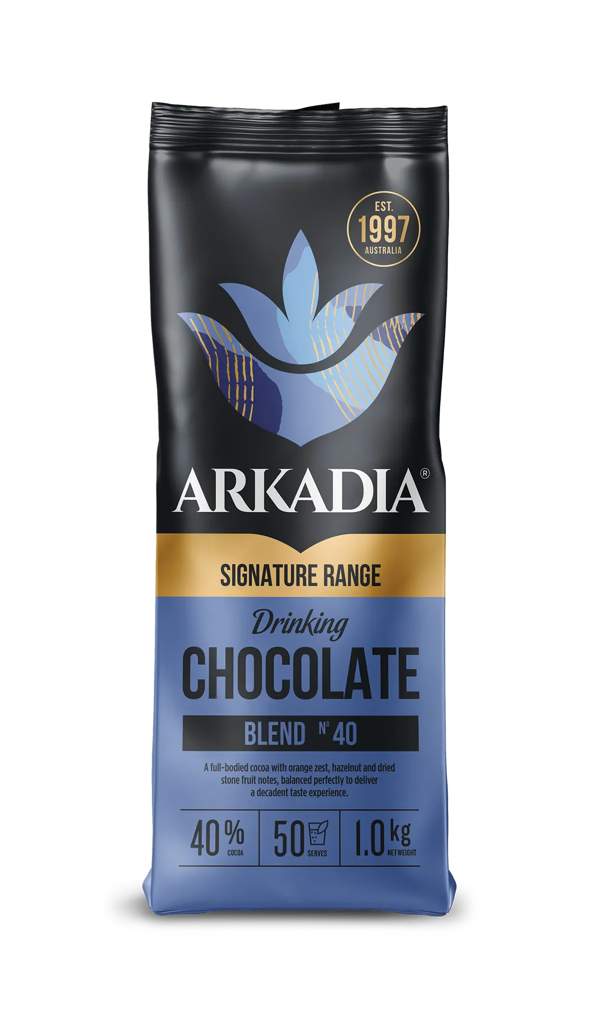 Arkadia 40% Cocoa Drinking Chocolate 1kg – Intense Barista-Grade Blend ...
