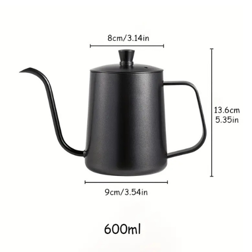 Black Gooseneck Pour Over Jug for Perfect Brewing - Eighteen Grams